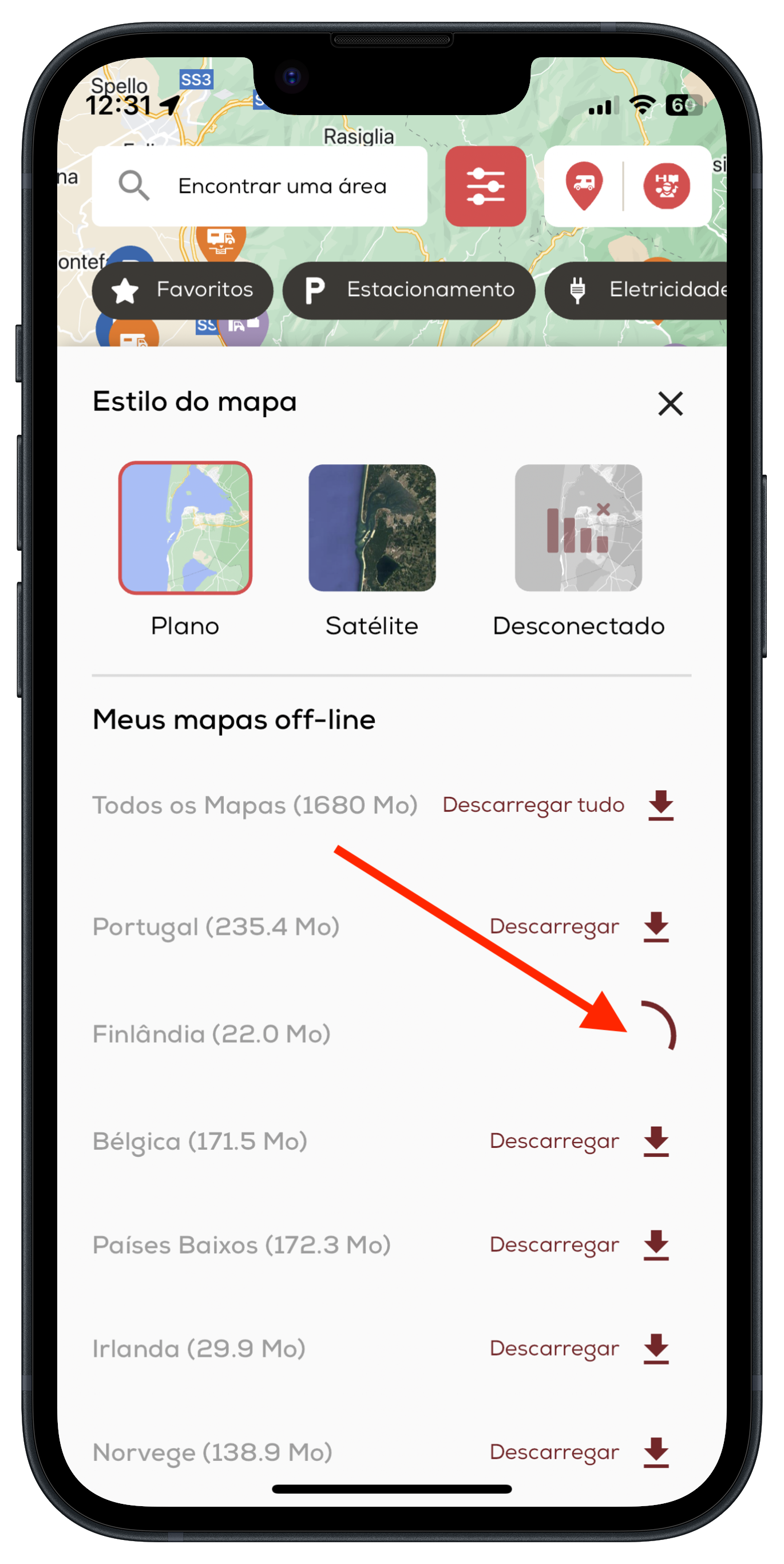 Como funciona o modo offline? – CaraMaps